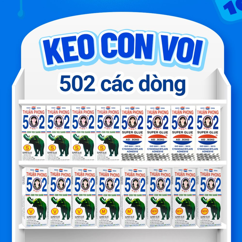Keo 502 và keo con voi có gì khác nhau?để sử dụng keo